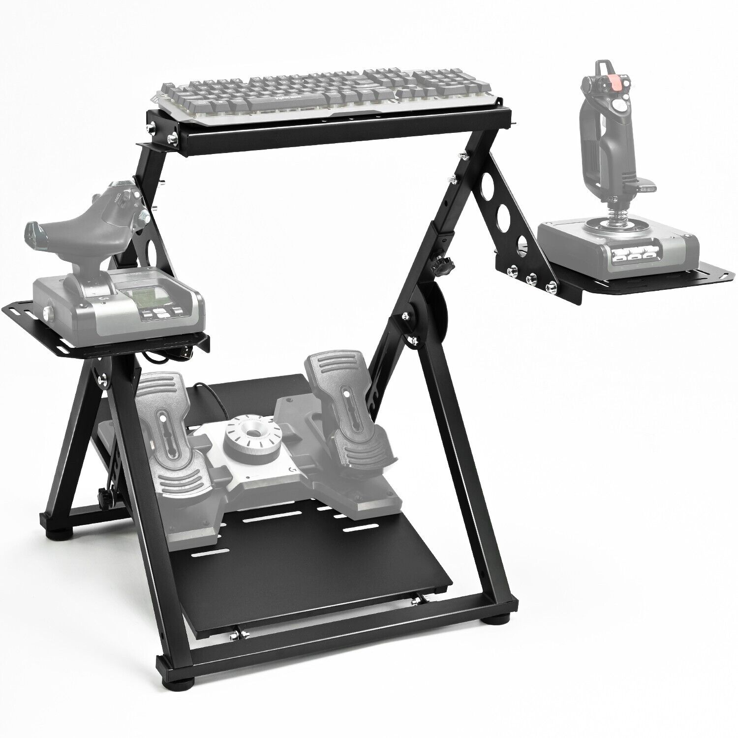 Minneer Foldable Flight Racing Wheel Stand Fit Logitch X52 X56 Thrustm