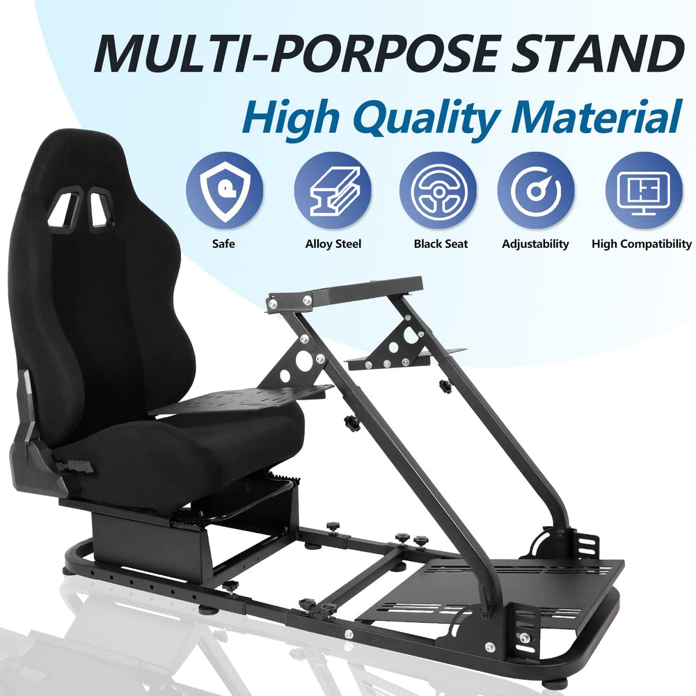 Minneer Flight Racing Sim Cockpit Foldable with Seat Fit Logitech X52