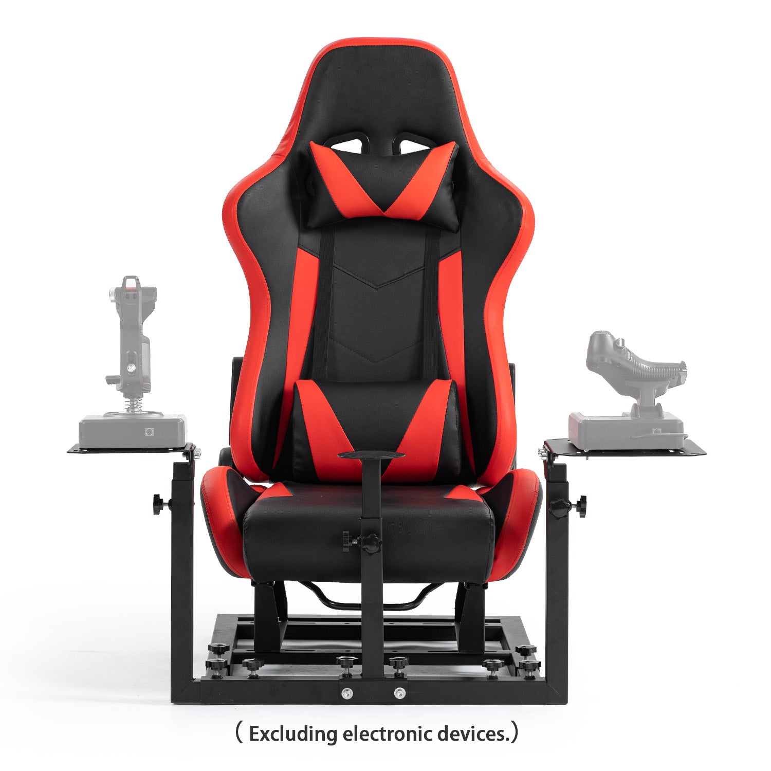 Minneer Flight Sim Cockpit with Red Seat Fit Logitech X52 X56 Thrustma