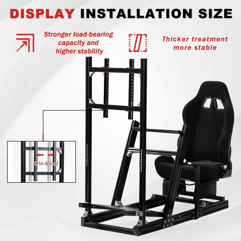 Minneer F1 Racing simulator Cockpit with Seat & Monitor Stand Fit Logi