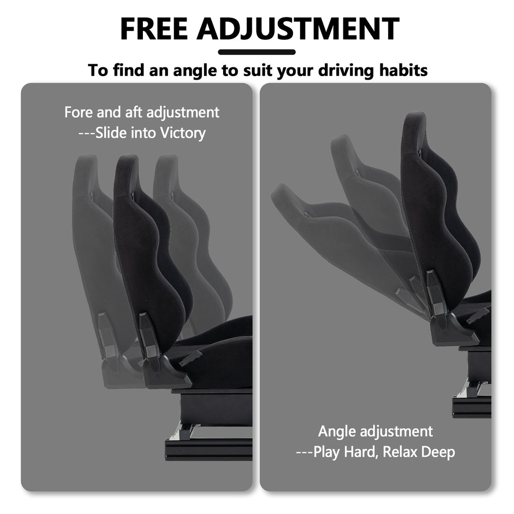 Minneer 4080 Aluminum Profile Racing Simulator Cockpit with Red Seat a