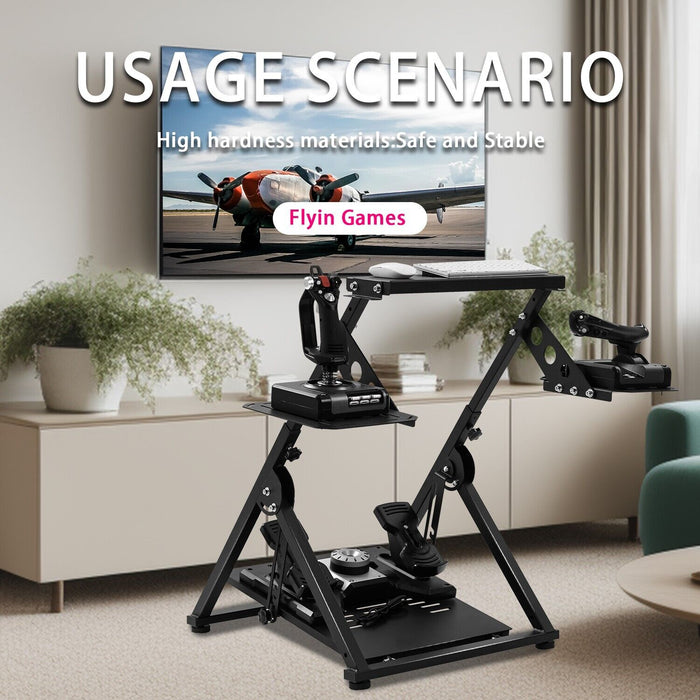 Minneer Foldable Flight Racing Wheel Stand Fit Logitch X52 X56 Thrustm ...