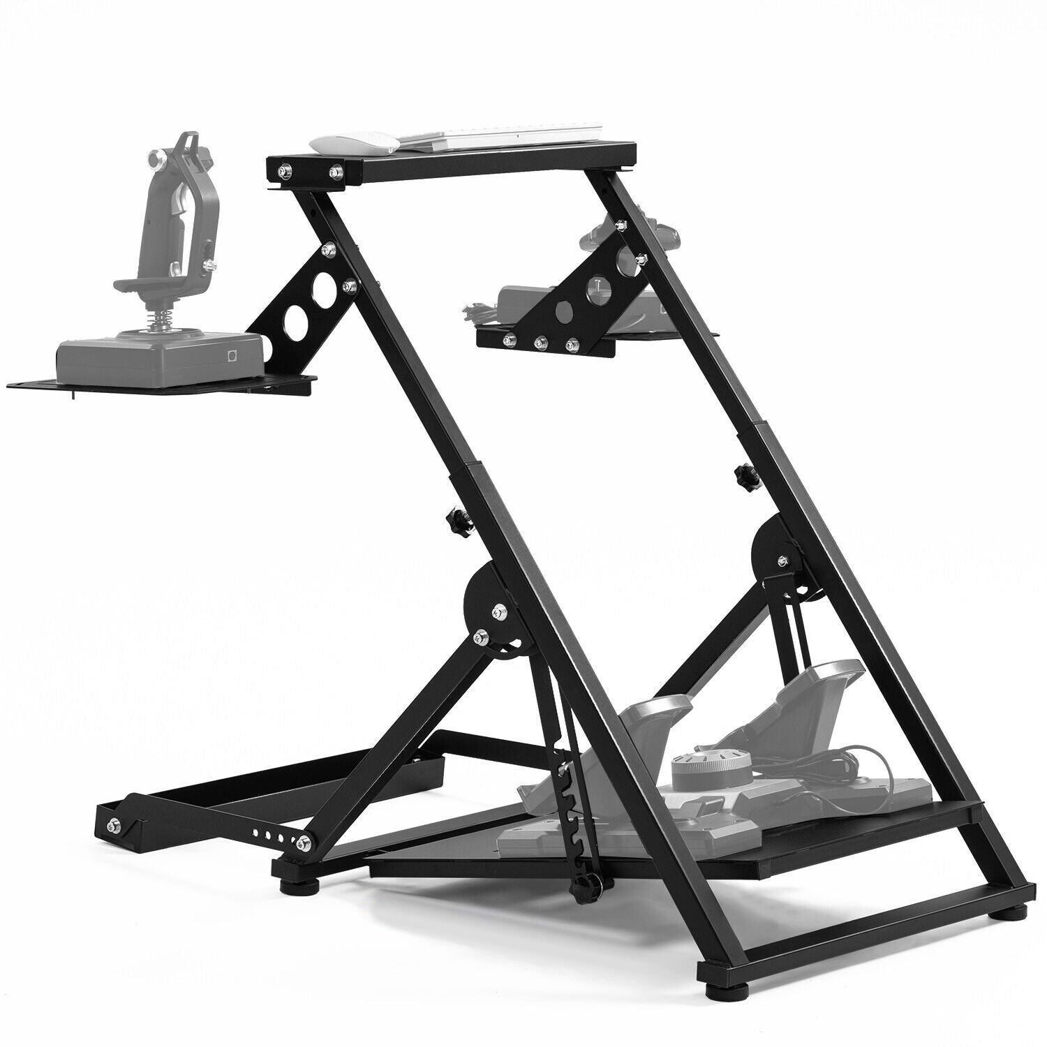 Minneer Foldable Flight Racing Wheel Stand with Seat Slot Fit Logitech